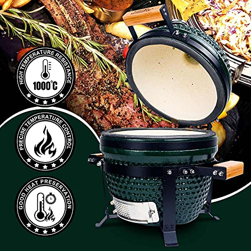 London Sunshine Ceramic Charcoal BBQ Kamado Griller - Portable Tabletop The Cadet Series Smoker