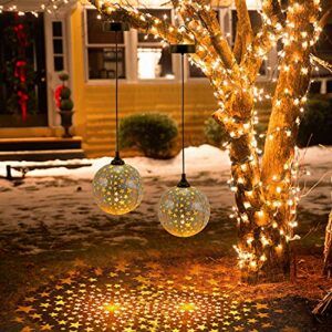 4 Pack Solar Garden Decor Hanging Lanterns Outdoor Waterproof