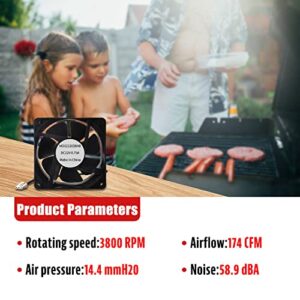 Precision Control Fan Replacement Part Compatible with Char-Griller 980 Gravity Fed Charcoal Grill,3800RPM Turbo Fan