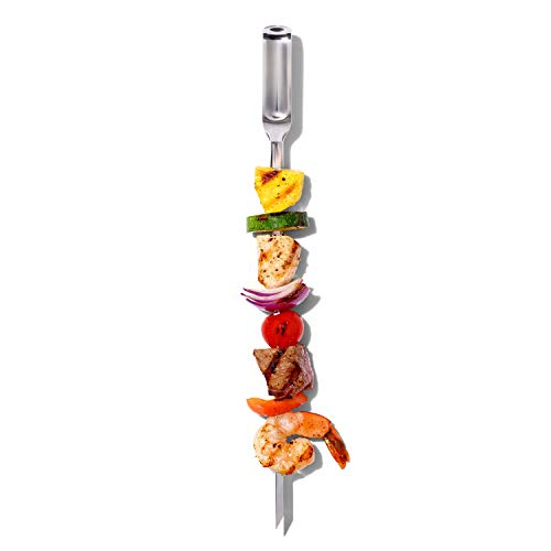 OXO Good Grips Grilling Tools, Stainless Steel Grilling Skewers - Set of 6