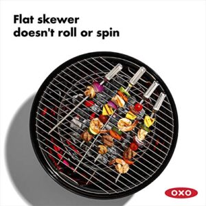 OXO Good Grips Grilling Tools, Stainless Steel Grilling Skewers - Set of 6