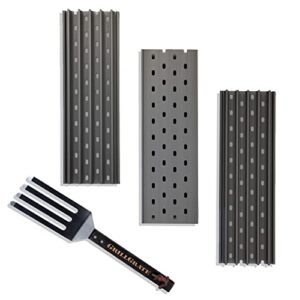 grillgrate sets of 16.25" panels (interlocking) grillgrates + short tool (3) - outdoor grill grates for the traeger ironwood 650 & 885, green mountain peak & ledge, masterbuilt 800