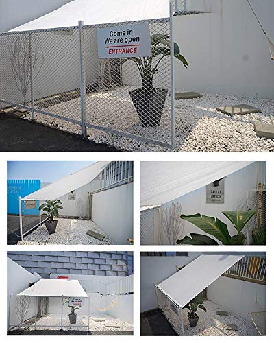 White Balcony Privacy Fence Screen Screening Cover, Screen Cover for Outdoor Shade Sun Protection Windscreen, Mesh Fabric 80% Blockage (Size : 4Mx6M)