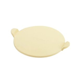 kibow 15" round cordierite ceramic pizza grilling stone with handle for ovens & grills