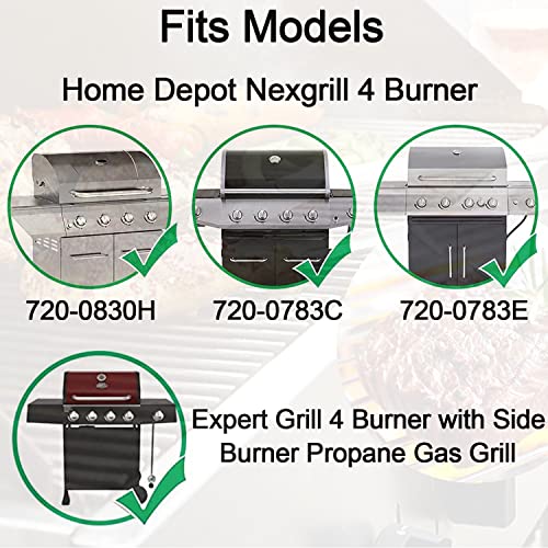 JCLMER Cooking Grates for Home Depot Nexgrill 720-0830H 720-0830D, 720-0783E, 720-0783C 720-0670C, Grill Grates Replacement Parts for Nexgrill 720-0888 720-0888N 4 Burner (Stainless Steel)