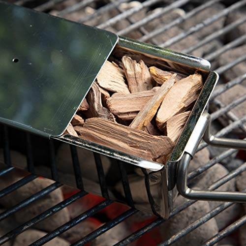 Camerons All Natural Wood Chips for Smoker, 4 Pack - Apple, Cherry, Hickory, Mesquite -260 Cu In Bag, Approx 2lbs ea - Kiln Dried Coarse BBQ Wood Chips- Barbecue Grilling Variety Pack Gift Set for Men