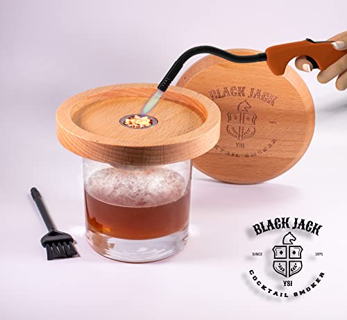 Cocktail Smoker - The Original Smoke Infuser for Drinks - Includes 4 Flavors Of Wood Chips for Whiskey, whiskey gifts for men, Bourbon Smoker Kit, Old Fashioned Smoker Kit, Organic Wood Chips for Whiskey, Bourbon, wine and BBQ,Flavor Drink Smoker Include