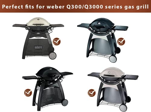 QuliMetal 7584 7646 Cooking Grates for Weber Q3200 Q320 Q300 Q3000 57060001 586002 426001 56010049, 2 Packs