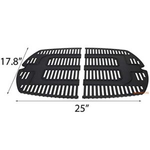 QuliMetal 7584 7646 Cooking Grates for Weber Q3200 Q320 Q300 Q3000 57060001 586002 426001 56010049, 2 Packs