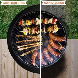 Large 48" Round Under Grill Mat, Fire Pit Mat, Fireproof Grill Mats for Outdoor Grill Deck Grass Protector Grilling Pads, Water-Retardant Floor Rug for BBQ, Patio, Grass, Lawn