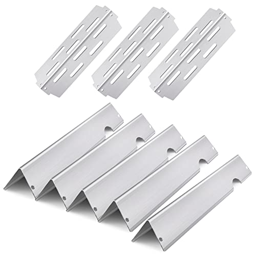 Clivimi 17 Inch Grill Flavorizer Bars, Grill Heat Deflectors Flavor Bars BBQ Gas Grill Replacement Parts for Weber 66032 66795 66040, Genesis II/LX 300 Series, II E-310, E-330, E-335, S-310, S-335