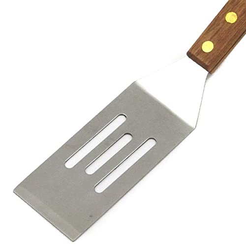 Chef Craft Stainless Steel 8-Inch Long Mini Slotted Blade Turner (3-Pack)