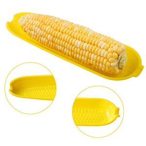 14 Pieces Corn Barbecue Set, Including Corn Trays, Corn Holders and Oil Brush for Barbecue and Kitchen Restaurant Use