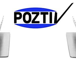 Poztiv BBQ Kebab Skewer Rack. Stainless Steel. Use with any BBQ. Cook or grill food evenly. No more Sticking or Burning on griddle. Includes sillicone Basting Brush.