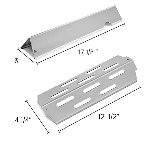 Kalomo Grill Flavorizer Bars Parts for 66795 Weber Genesis II E-310, E-335, S-335, Genesis II LX S-340,Grill Heat Deflectors 66032 66040 BBQ Grill Replacement Parts Accessories Stainless Steel 17 Inch