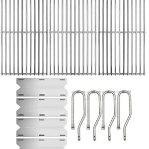 Hongso 19 1/4" Grill Grates 17 3/4” Heat Plates and 15 13/16" Burner Tubes for Jenn-Air Nexgrill 720-0337 720-0512 730-0337, Members Mark 720-0586A Grill Models