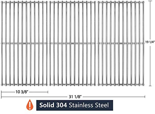 Hongso 19 1/4" Grill Grates 17 3/4” Heat Plates and 15 13/16" Burner Tubes for Jenn-Air Nexgrill 720-0337 720-0512 730-0337, Members Mark 720-0586A Grill Models