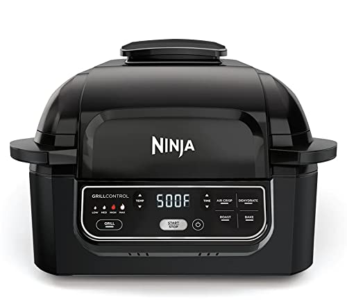 Ninja AG302H Foodi 5-in-1 Indoor Grill with Air Fry, Roast, Bake & Dehydrate (Black)