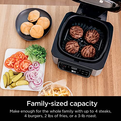 Ninja AG302H Foodi 5-in-1 Indoor Grill with Air Fry, Roast, Bake & Dehydrate (Black)