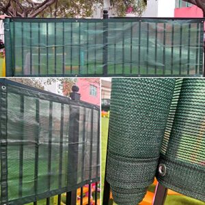 ZRSWV 3ft x 16.4ft Heavy Duty Privacy Screen Fence, Shade Cloth Windscreen Mesh Fabric with Grommet, Shading Rate 95% with Free Zip Ties, Shade Net Awning for Balcony Privacy