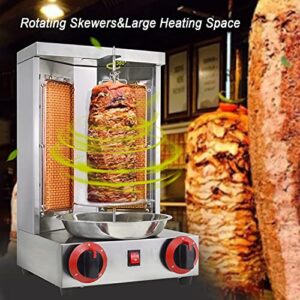 Zz Pro Shawarma Grill Machine Propane Doner Kebab Machine Vertical Broiler with 2 Burner