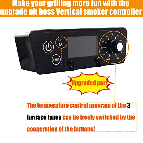 Upgraded Pit Boss Control Board Replacement - Digital Thermostat Panel for PBV3P1/PBV4PS1/PBV5P1 Series Vertical Smoker - Includes Meat Probes, Temp Sensor & Ignition Hot Rod - Grill Parts & Accessories