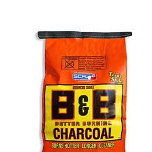 B&B Charcoal Slow Burning Oak Charcoal Briquettes with All Natural Smoky Flavoring for Grills, Barbecues, and Pitmaster Competitions, 17.6 Pounds