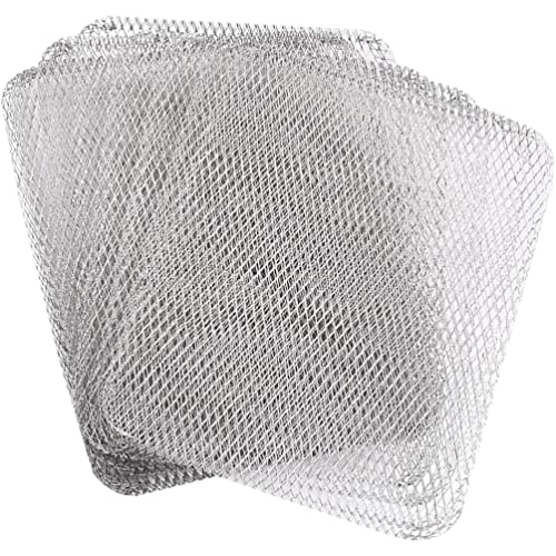 Hemoton Gas Grills 30 Pcs Aluminum BBQ Mesh Grill Mat Disposable Grill Topper Broiler Pans Non Stick Baking Tools Outdoor BBQ Accessories for Baking Cooking Grilling Gas Grill