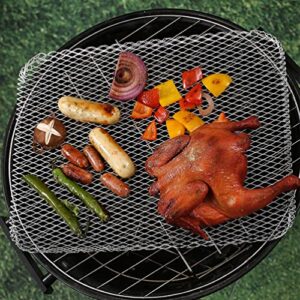 Hemoton Gas Grills 30 Pcs Aluminum BBQ Mesh Grill Mat Disposable Grill Topper Broiler Pans Non Stick Baking Tools Outdoor BBQ Accessories for Baking Cooking Grilling Gas Grill