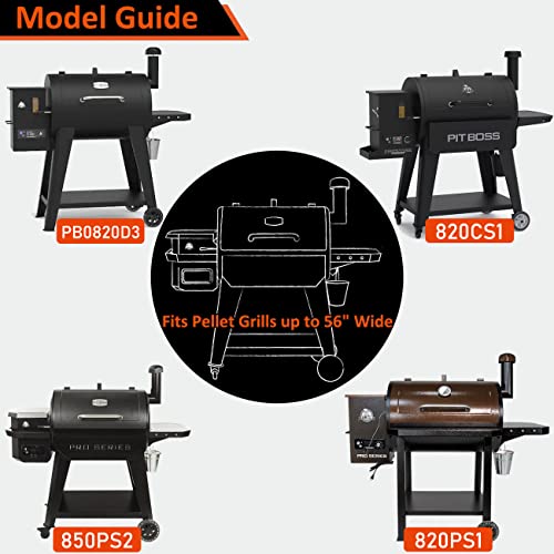 ZJYWSCH Grill Cover for Pit Boss 820 850 Competition 820CS1, Pro Series 850 820 Deluxe 820D 820D3 820SP 820XL 700T1 PB850PS2 Wood Pellet Grill Smoker Pit Boss 820 Grill Cover