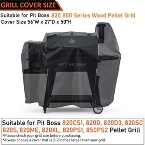 ZJYWSCH Grill Cover for Pit Boss 820 850 Competition 820CS1, Pro Series 850 820 Deluxe 820D 820D3 820SP 820XL 700T1 PB850PS2 Wood Pellet Grill Smoker Pit Boss 820 Grill Cover