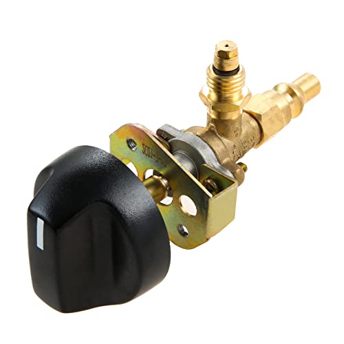 TEENGSE Grill Valve Replacement Part, Control Valve with M12x1.5 Thread and 1/4" Quick Disconnect Plug Compatible with Olympian 5500 and 5100 and Weber 200 Gas Grill, Trailer's Propane Control Supply