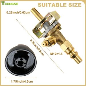 TEENGSE Grill Valve Replacement Part, Control Valve with M12x1.5 Thread and 1/4" Quick Disconnect Plug Compatible with Olympian 5500 and 5100 and Weber 200 Gas Grill, Trailer's Propane Control Supply