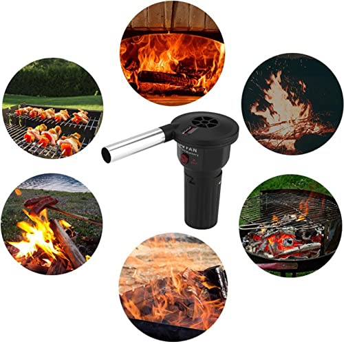 GLOGLOW Outdoor Cooking BBQ Air Blower, Portable Barbecue Fire Blower for Camping Hiking Grill Picnic Stove