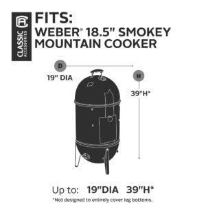 Classic Accessories Veranda Smoker Cover for Weber 18.5" Smokey Mountain Cooker