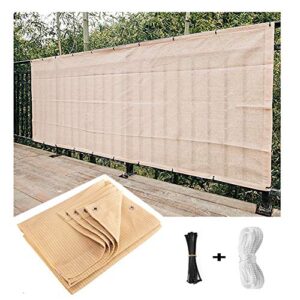 liangjun sunshade shading net, privacy fence screen decoration fence balcony partition 85% blockage with bindings & grommets, custom size (color : beige, size : 1.8x5m)