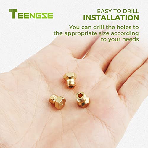 M6×0.75mm/0.5mm Brass Jet Nozzle, TEENGSE 20PCS LP Gas Conversion Kit for Propane LPG Natural Gas Pipe, Water Heater, DIY Burner Parts