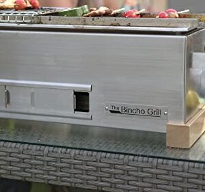 The Bincho Grill GR610S Yakitori Tabletop Charcoal Japanese Style Griller, Robata 24" Made in USA