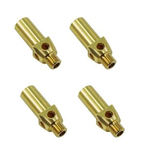 mensi propane lp natural gas brass jet nozzle sparyer for 10, 20, 23, 32, 44 tips cast iron burner set of 4 (propane gas burner nozzle)