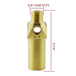 MENSI Propane LP Natural Gas Brass Jet Nozzle Sparyer for 10, 20, 23, 32, 44 Tips Cast Iron Burner Set of 4 (Propane Gas Burner Nozzle)