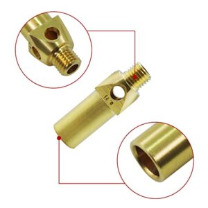 MENSI Propane LP Natural Gas Brass Jet Nozzle Sparyer for 10, 20, 23, 32, 44 Tips Cast Iron Burner Set of 4 (Propane Gas Burner Nozzle)