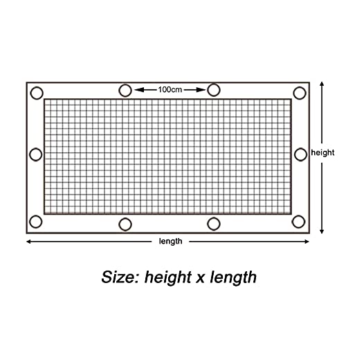 ALBN Balcony Privacy Screen Cover Outdoor Windbreak Net Fence Sunshade Weatherproof HDPE Tear Resistance Balcony Covering with Cable Ties (Color : Beige, Size : 90x240cm)