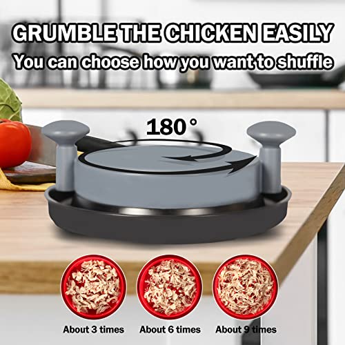 Fship Chicken Shredder Shred Machine, Alternative to Bear Claws Meat Shredder for Pulled Pork Red Beef and Chicken (9.8x3.14 Inches) (Gyar)