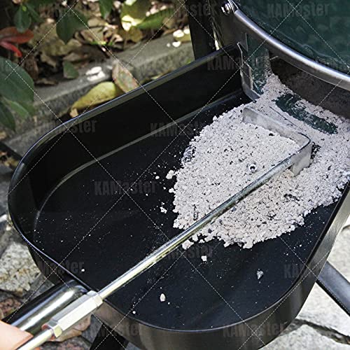 KAMaster 18” Ash Tool Poker Big Green Egg Accessories Kamado Grill Joe Ash Removal Tool Ash Rake Cleaning Tools Wood Corner Cleaner Accessories