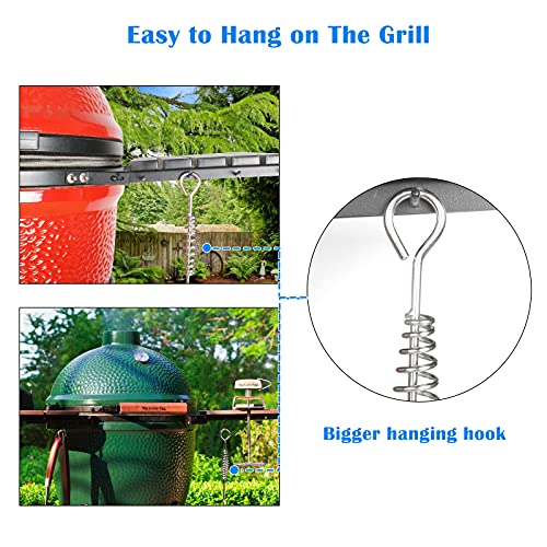 KAMaster 18” Ash Tool Poker Big Green Egg Accessories Kamado Grill Joe Ash Removal Tool Ash Rake Cleaning Tools Wood Corner Cleaner Accessories