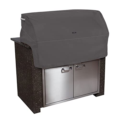 Classic Accessories Ravenna Water-Resistant 32 Inch Built-In BBQ Grill Top Cover, Taupe