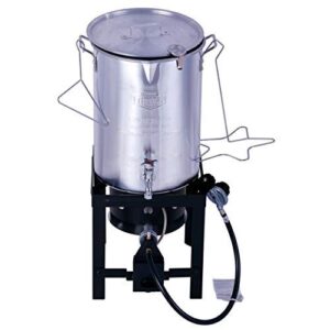 im rizki grill 30 quart propane gas turkey fryer with spigot