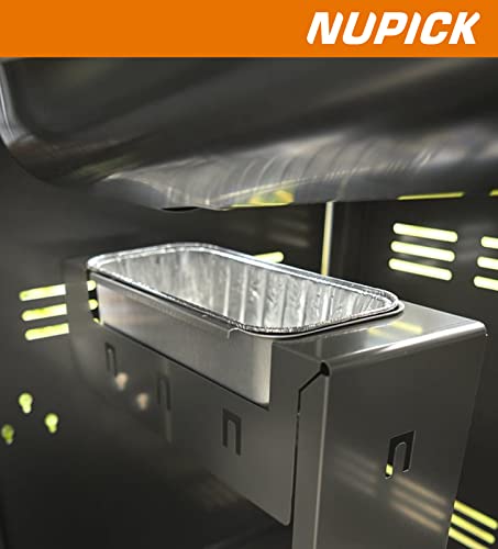 NUPICK 35 Pack Drip Pan Compatible for Weber SmokeFire EX4 / EX6 / EPX6, Genesis II 400/600, Summit 400/600 Series Grills, Disposable Aluminum Foil Grease Trays, 11.1" x 4.75" x 2.5"