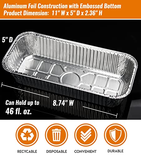 NUPICK 35 Pack Drip Pan Compatible for Weber SmokeFire EX4 / EX6 / EPX6, Genesis II 400/600, Summit 400/600 Series Grills, Disposable Aluminum Foil Grease Trays, 11.1" x 4.75" x 2.5"