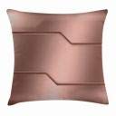 Ambesonne Industrial Throw Pillow Cushion Cover, Realistic Looking Steel Surface Digital Print Plate Image Technology Inspired Design, Decorative Square Accent Pillow Case, 16" X 16", Rose Gold